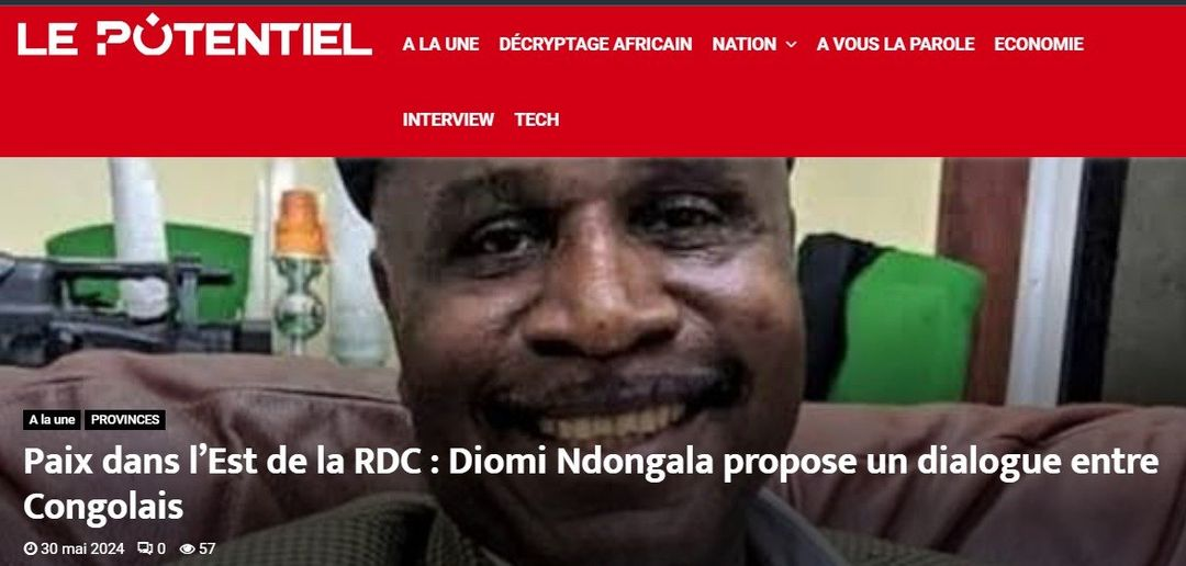 Paix dans l’Est de la RDC : Diomi Ndongala propose un dialogue entre ...